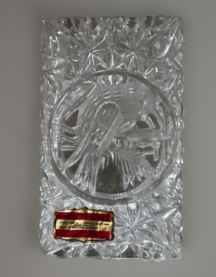 Vintage Echt Bleikristall West Germany Lead Crystal Bird Trinket Dish w ...