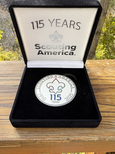 Scouting America 115 Years Anniversary Challenge Coin. New In Display ...