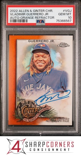 2022 ALLEN & GINTER CHROME AUTO ORANGE REFRACTOR VLADIMIR GUERRERO JR ...