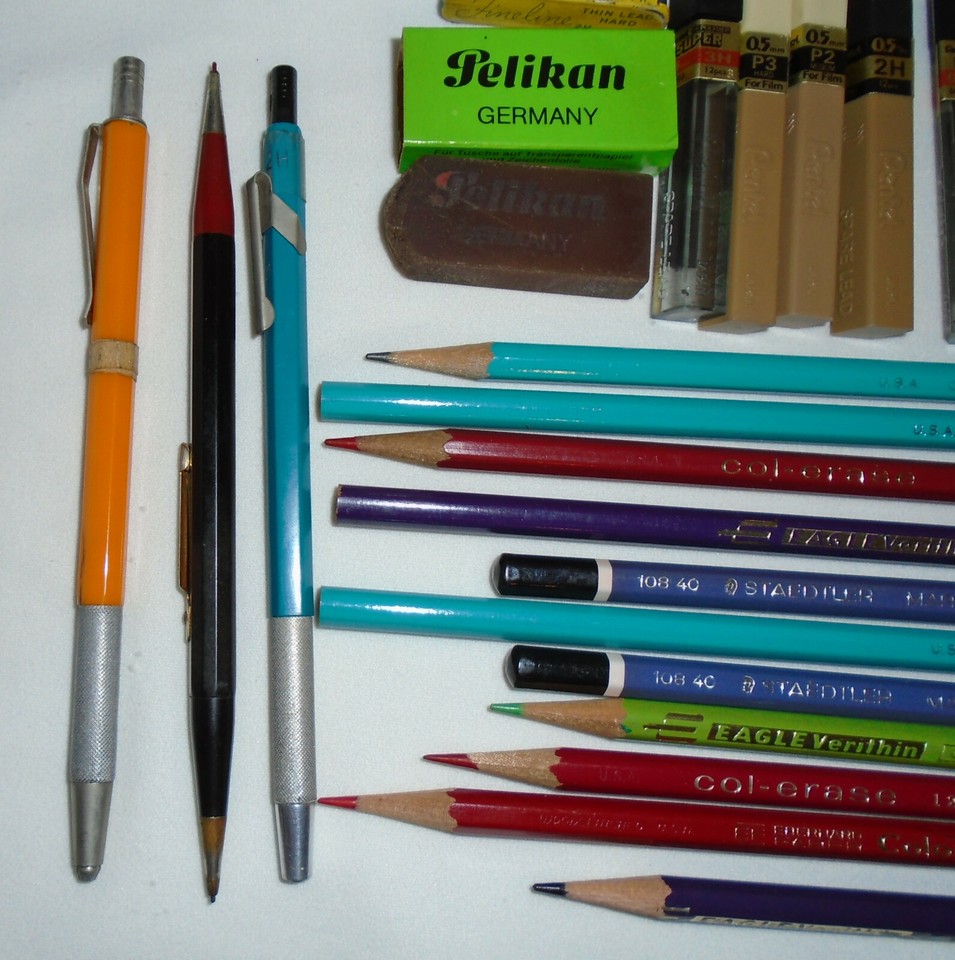 Vintage Mechanical Pencil Lead Pencils Drafting Accessories Lot Leroy ...