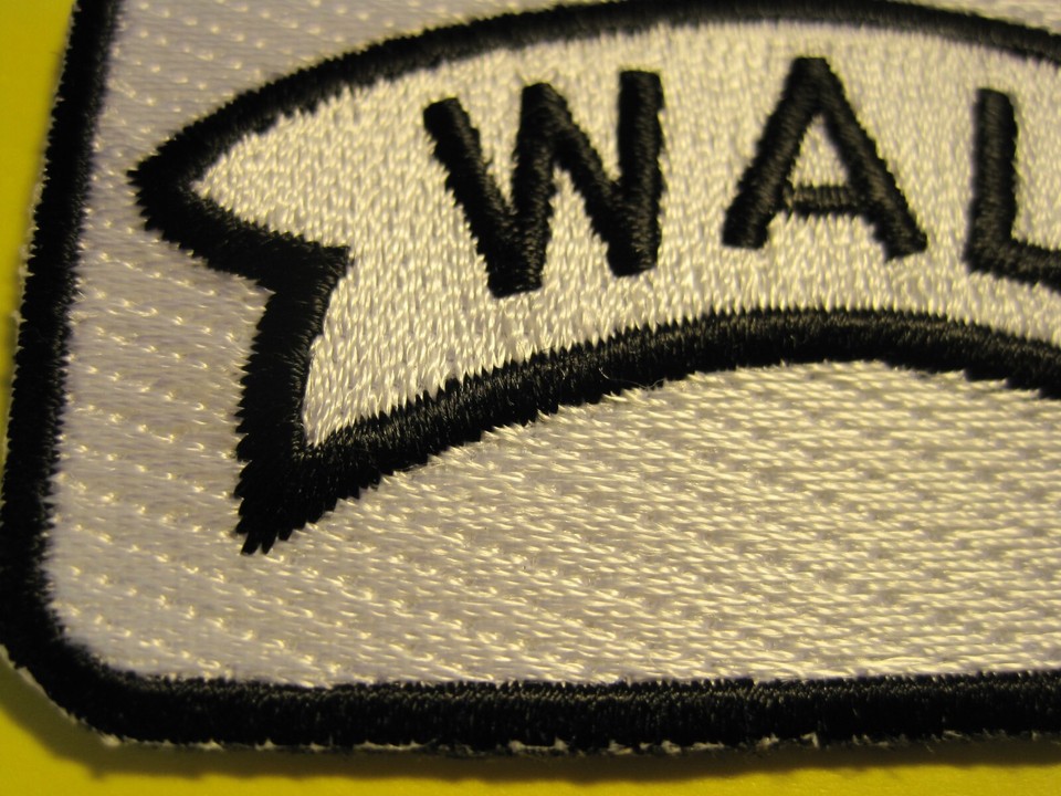 WALTHER FIREARMS VEST PATCH BLK ON WHT HOOK BACK 1.50 X 4 IN RECTANGLE ...