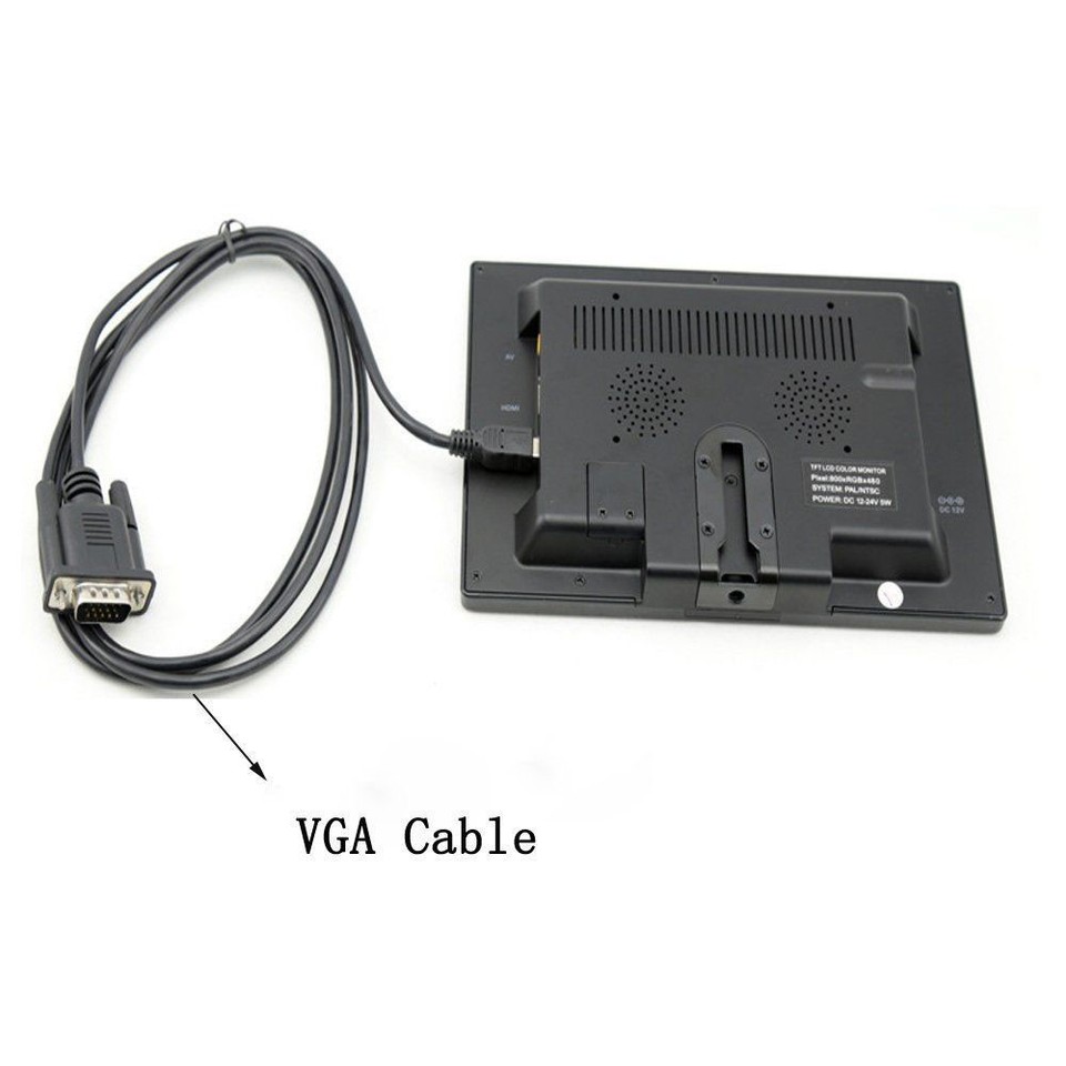 10.1 Inch TFT LCD Monitor with HDMI VGA AV Inputs -1024x600 Car Display ...