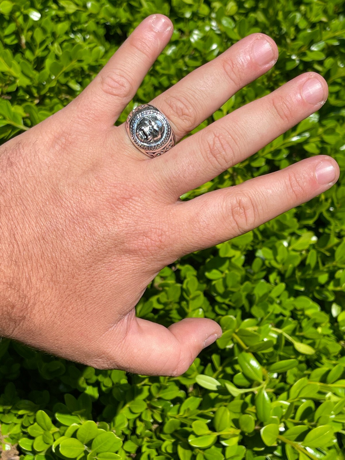 Real 925 Sterling Silver Mens Plain Gorilla Monkey Ape Ring Sz 7 8 9 10 ...