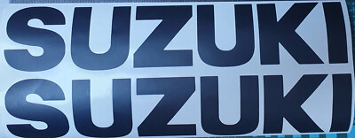 2 X SUZUKI VINYL DECAL STICKERS MATT BLACK 185MM X 30MM | eBay UK