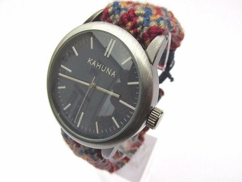 BRAND NEW MENS KAHUNA WATCH DARK BLUE DIAL AZTEC FRIENDSHIP BRACELET ...