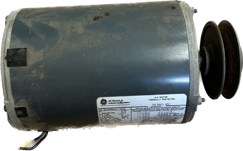 GE Motor Model# 5K49RN4116DX 208/230V - 3PH - 1725RPM - 60HZ | eBay