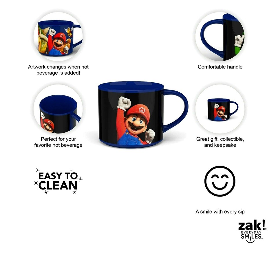 The Super Mario Bros. Movie Mario & Luigi Color Changing 15oz. Mugs by ...