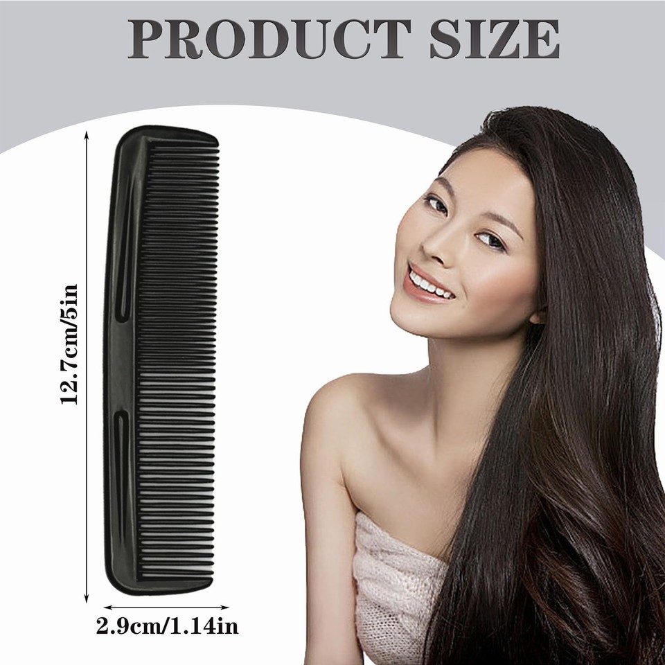 100 Pieces Black Hair Combs, Pocket Combs Fine Dressing Comb for Women ...