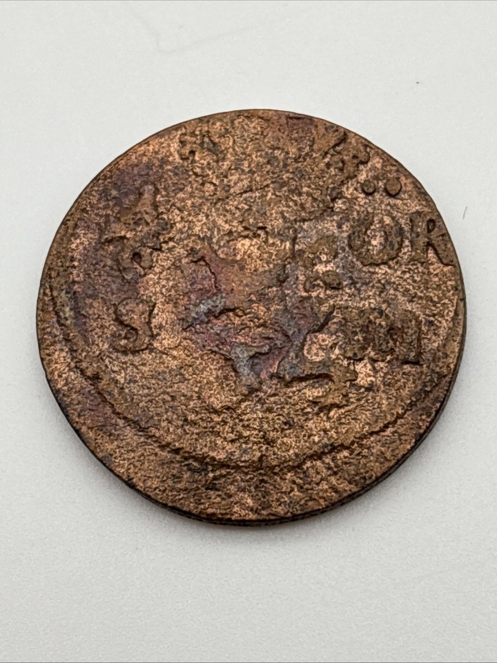 1666 Sweden 1/6 Ore Silvermynt Shipwreck Toner Cooper Coin King Karl XI ...