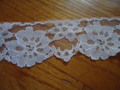 White Flat Chantilly Lace Scalloped Bottom Edge 2” Wide 3 Yards | eBay