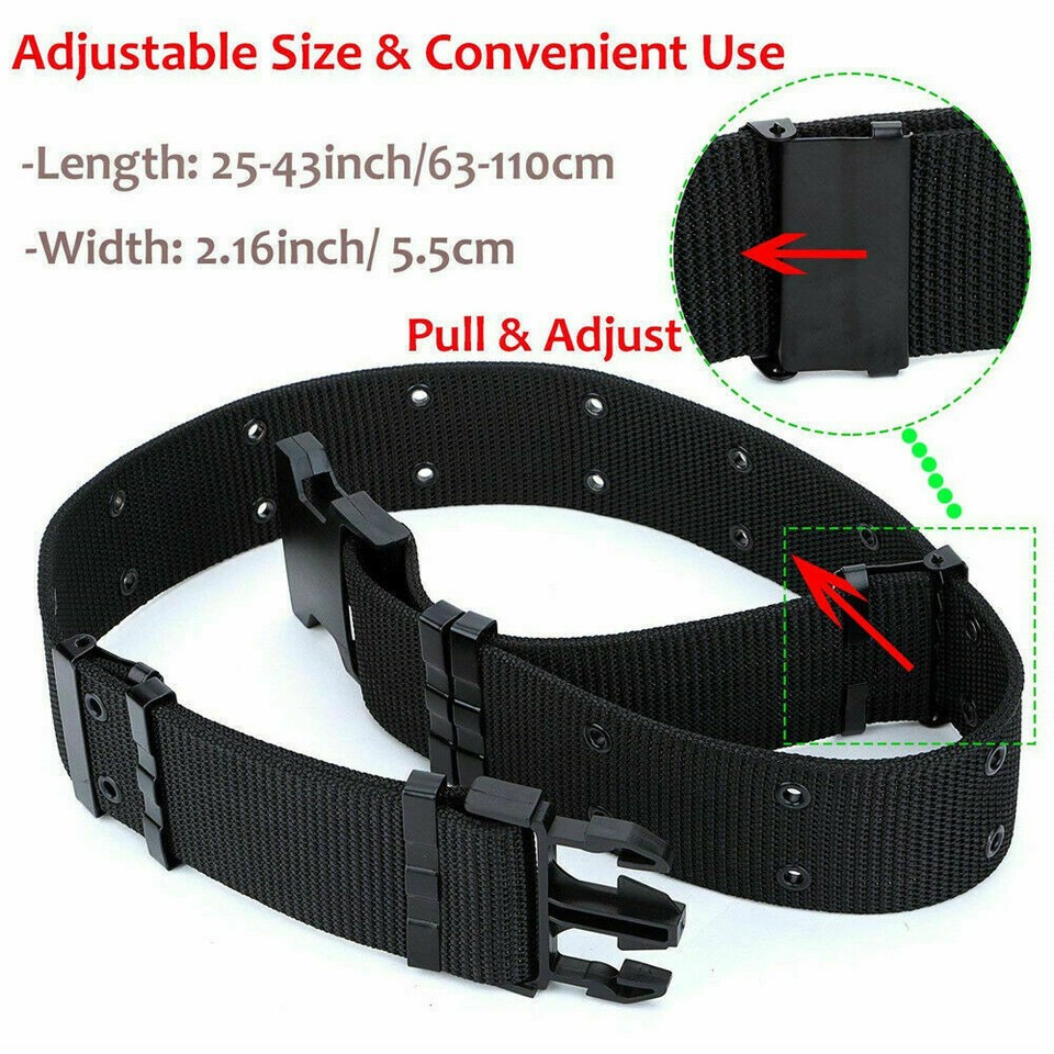 Military Pistol Belt Nylon Tactical Webbing Belt ALICE Marine Corps ...