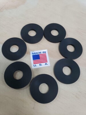 1" ID Rubber Flat Washers 2" OD 1/4" Thick Spacers Various Pack Sizes ...