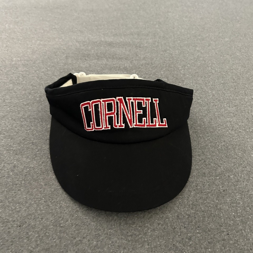 Vintage Cornell University Visor Hat Adjustable Blue Sewn Letters New ...