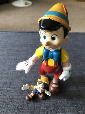 Vintage Disney Pinocchio Jointed Posable PVC Figure With Smaller Figure ...