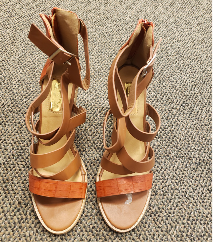 Checklist Women's Strappy Stacked Heels Size 7 - Gem