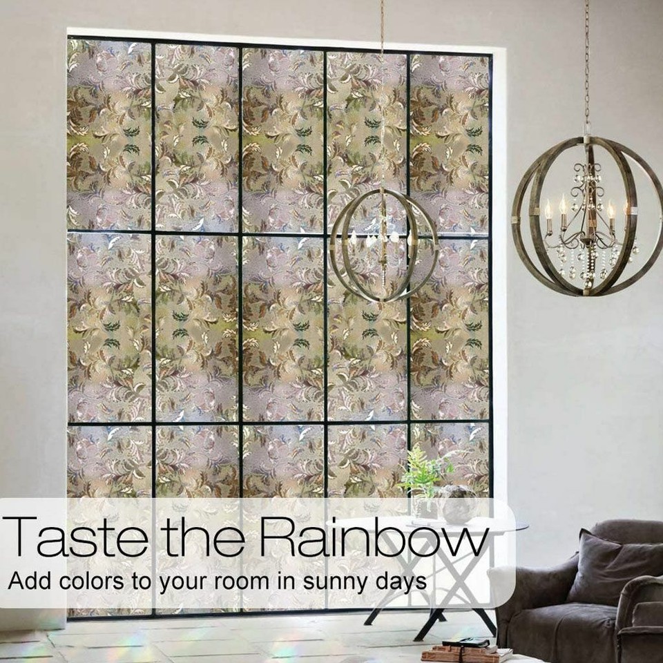 Privacy Window Glass Film Sticker Static Cling 3D Frosted Stained ...