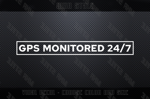 GPS Monitored Decal - Choose Color and Size - Sticker for Car Truck ...