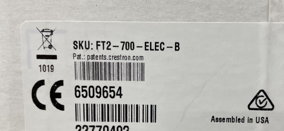 Crestron FT2-700-ELEC-B FlipTop Electrical Cable Cubby Management ...