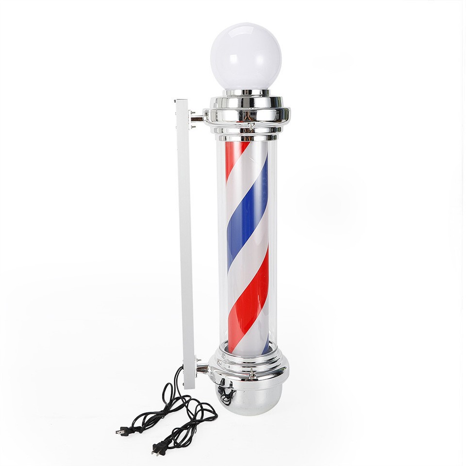 Outdoor Barber Pole Light Hair Salon Open Sign Barber Shop Rotating LED ...
