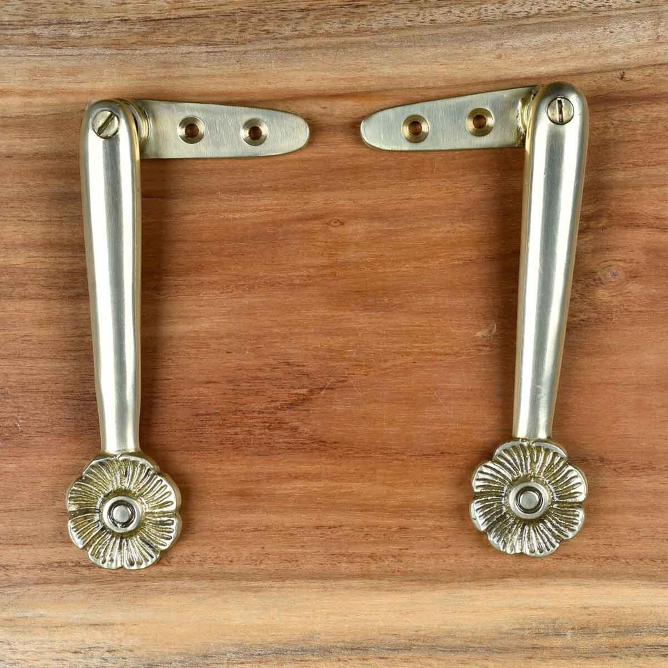 Stair Carpet Runner Holder Clips Floral Design Solid Cast Brass PVD ...