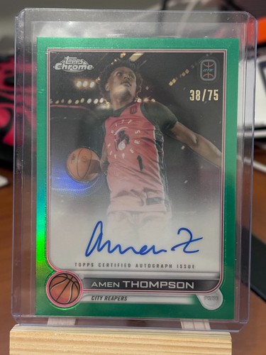 2022-2023 Topps Chrome Overtime Elite Amen Thompson Green Refractor ...