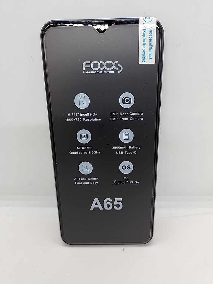 Foxx Smartphone A65 Color Blue New In Box Unlocked 6.5 2gb+32gb 5mp+8mp ...