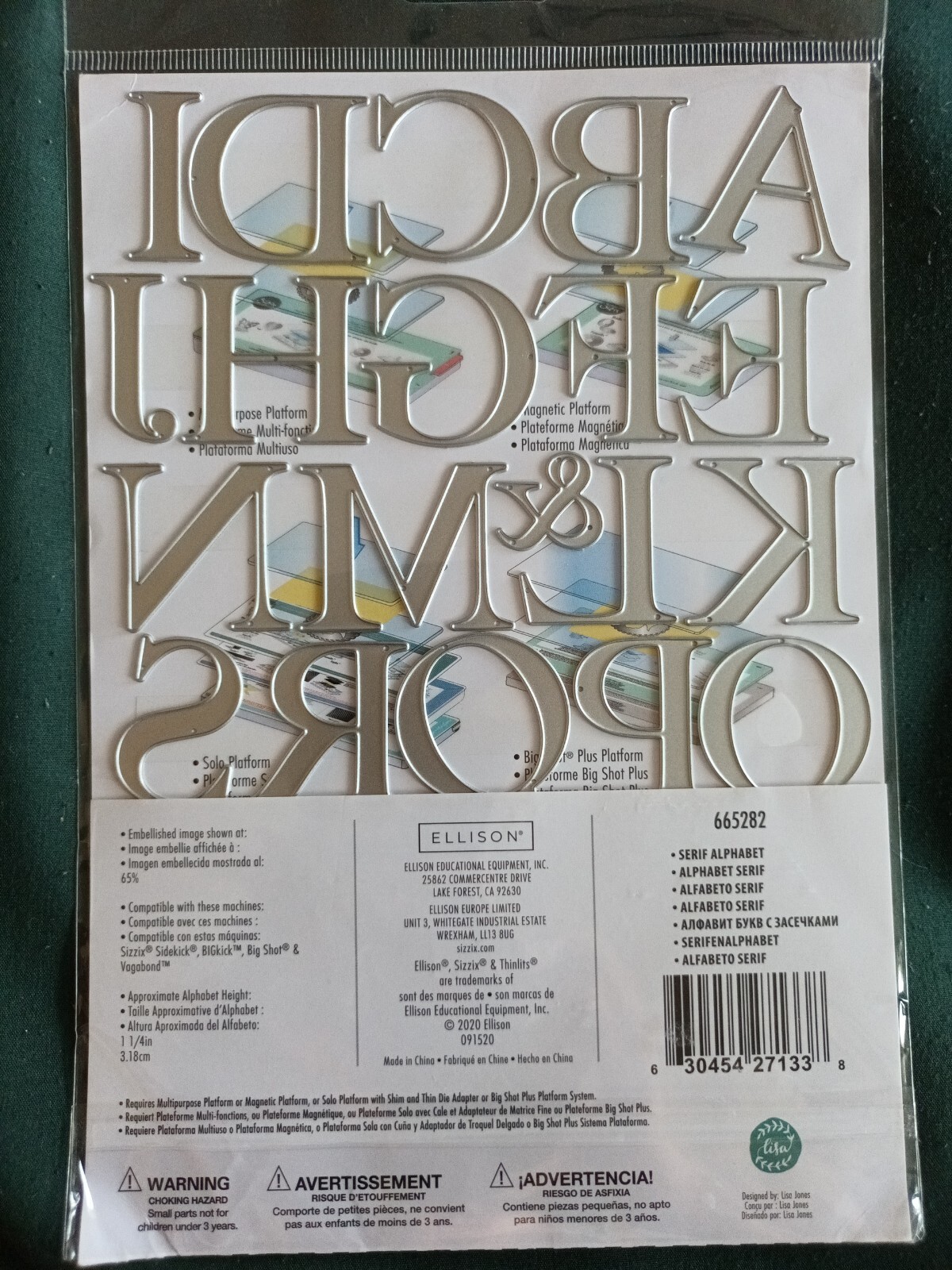 Sizzix Thinlits Serif Alphabet Die Set 28 PCS. for sale online | eBay