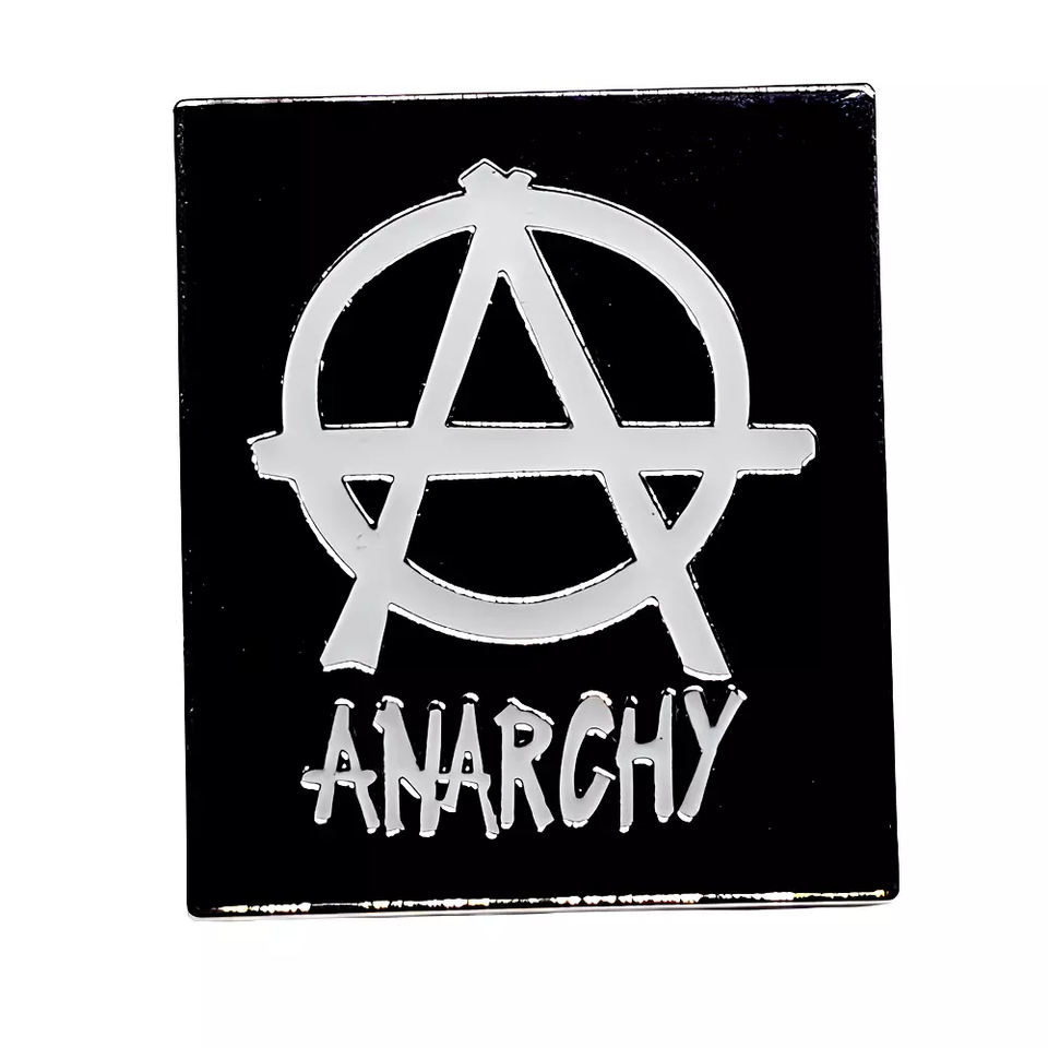Anarchy Pin Badge Large Enamel Freedom Symbol Protest Rebellion Icon ...