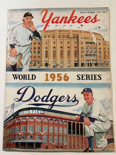 1956 NY Yankees vs Brooklyn Dodgers World Series Program FAIR/GOOD ...