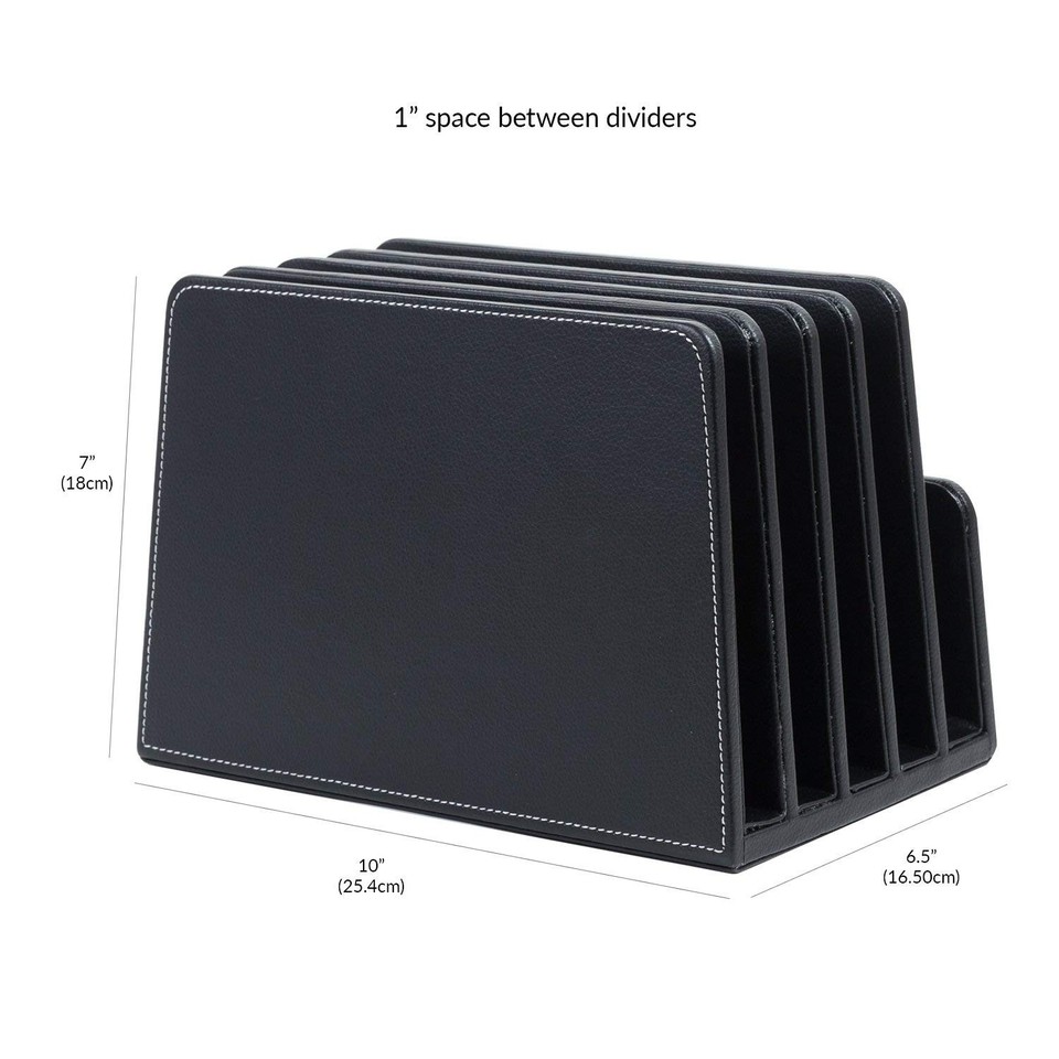 Executive Black Desktop File Folder Paper Tray & Device Organizer 5 ...