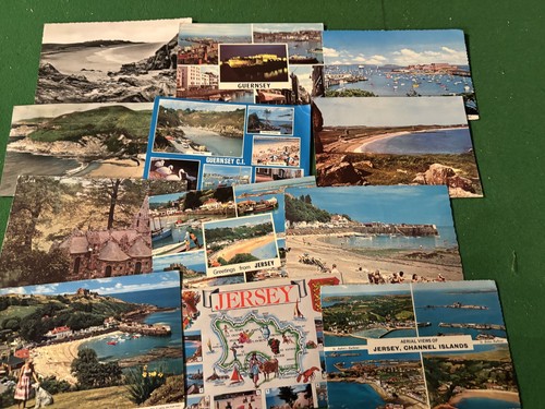 Job Lot collection x18 Vintage postcards Channel Islands Jersey ...