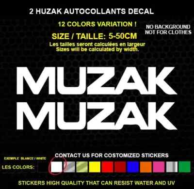 2 MUZAK LOGO autocollant Véritable decal autocollant STICKERS ...