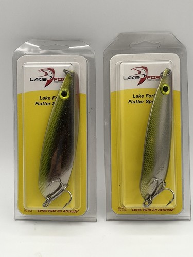 2 - Lake Fork Flutter Spoons 5” - Bar Fish w/ Eye | eBay