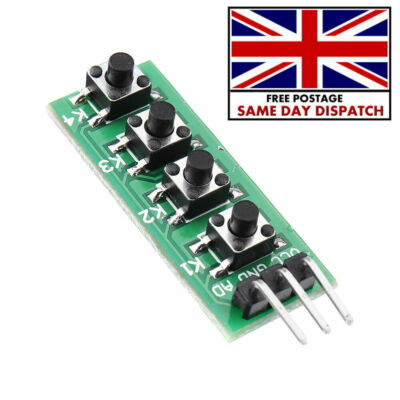 Arduino keypad 4 Button Key Module Switch Keyboard for UNO MEGA2560 ...
