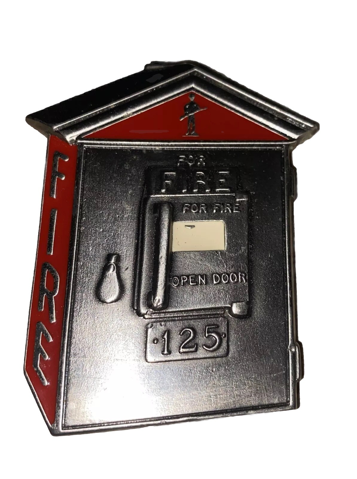 Vintage Call Box Pull Station Fire Belt Buckle Fire D… - Gem