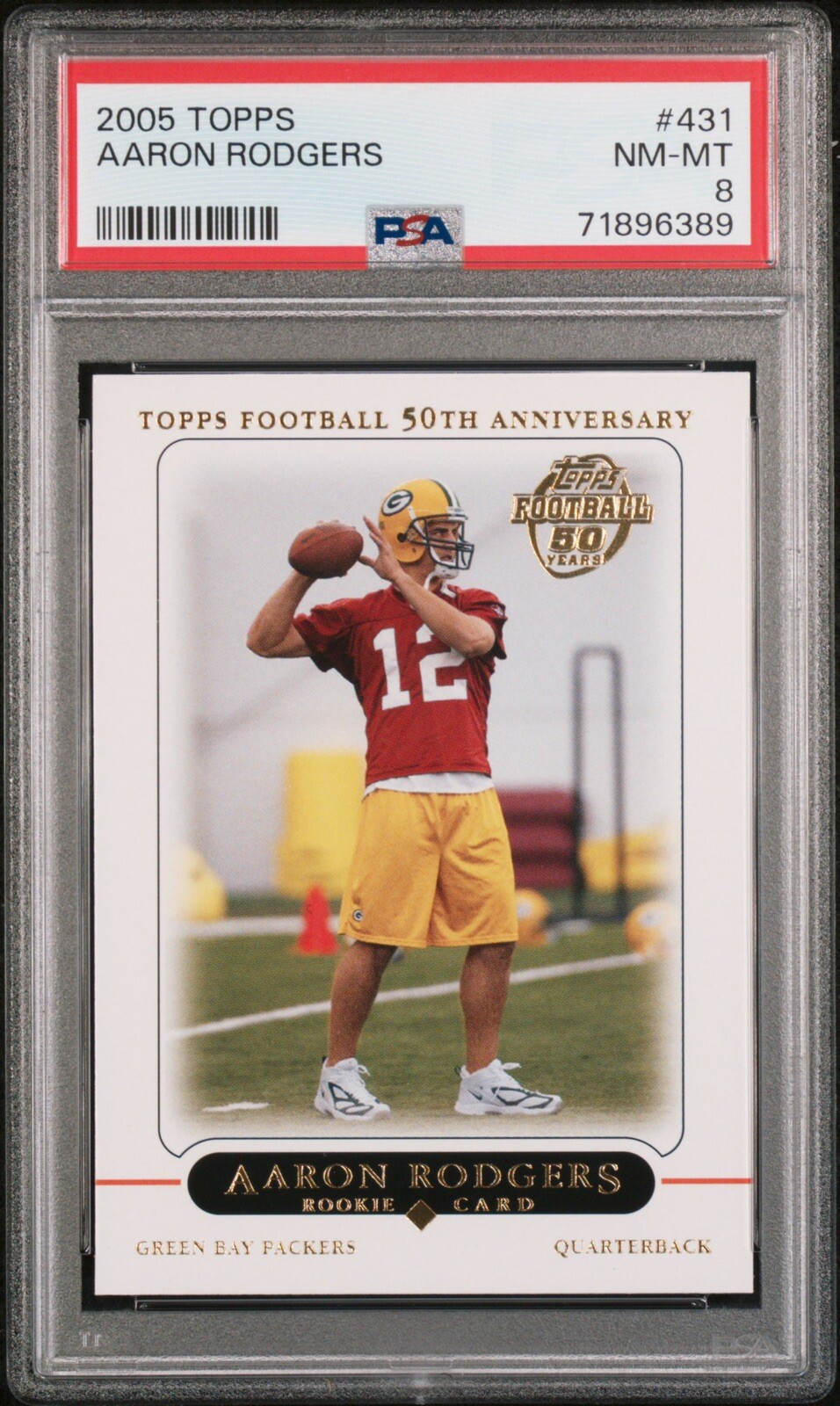2005 Topps Aaron Rodgers #431 Rookie RC PSA 8 HOF Green Bay Packers | eBay