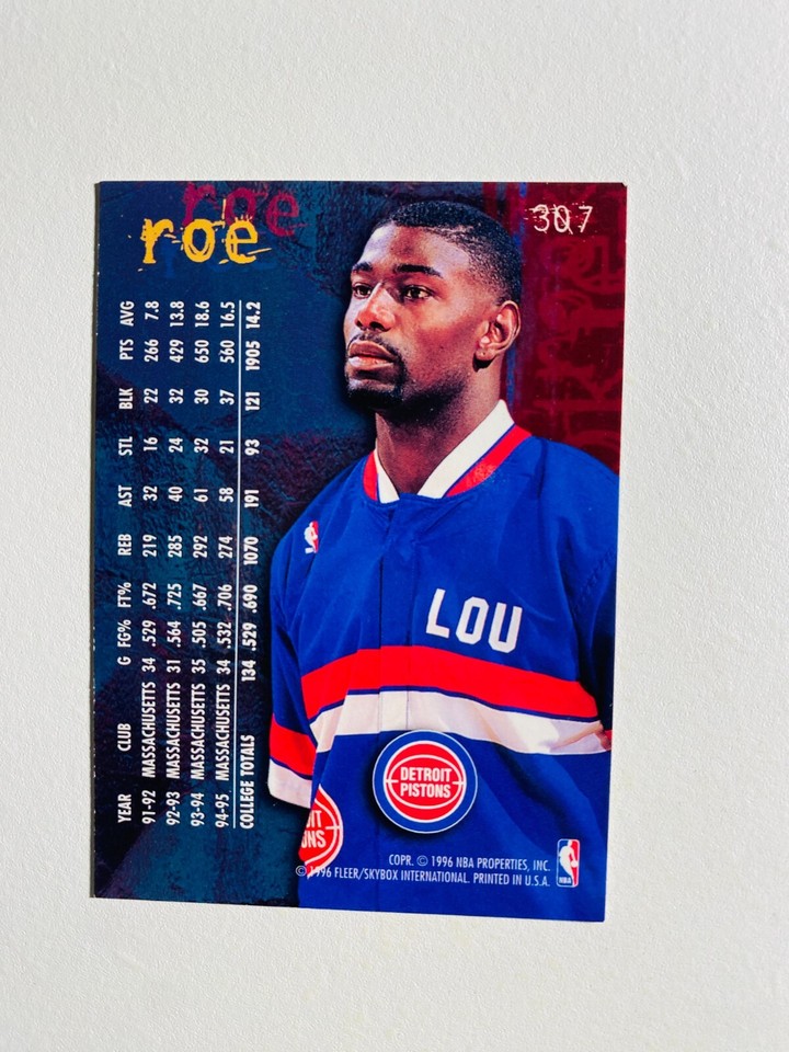 1996 FLEER #307 LOU ROE ROOKIE NM-MT NBA BASKETBALL CARD | eBay