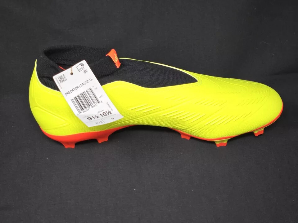 Adidas Predator 24 League Laceless FG Cleats Mens Yellow Black Energy ...