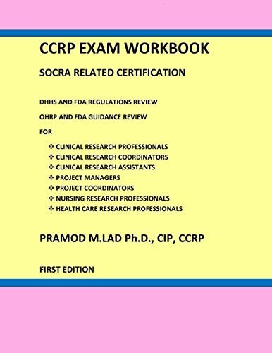 CCRP EXAM WORKBOOK: SOCRA CERTIFICATION by Lad 9781726836081| eBay