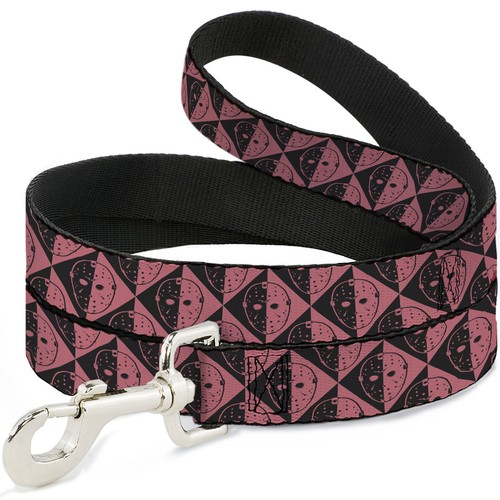 Dog Leash Friday the 13th Jason Mask Diamond Split Black/Red ...