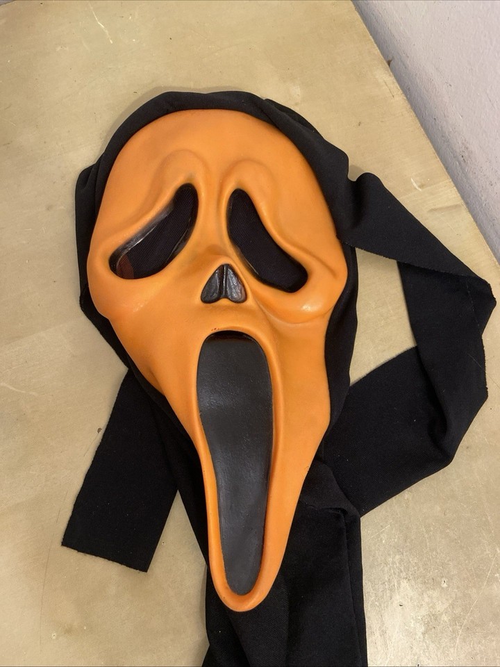 Vintage Orange SCREAM Ghost Face Mask. | eBay