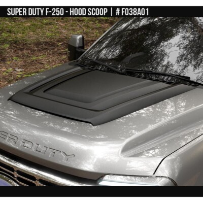 Fits 23-25 F250 F350 Air Design Custom Style Hood Scoop Satin Black NEW ...