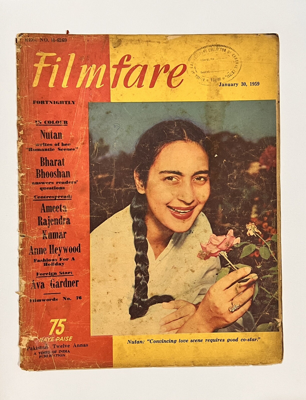 INDIAN RARE BOLLYWOOD FILMFARE Magazine NUTAN Ava Gardner Jan 1959 Free shipping | eBay