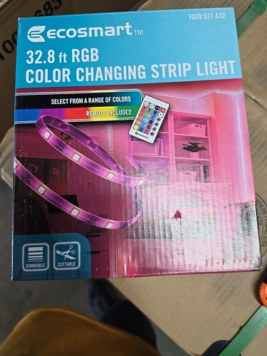 Ecosmart 32.8 ft RGB Color Changing Dimmable LED Strip Light with ...