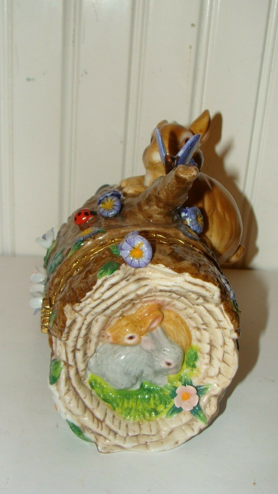 CWC Porcelain Easter Bunny Family Hinged Trinket Box | eBay