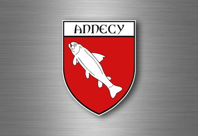 Sticker decal souvenir car coat of arms shield crest city france flag ...