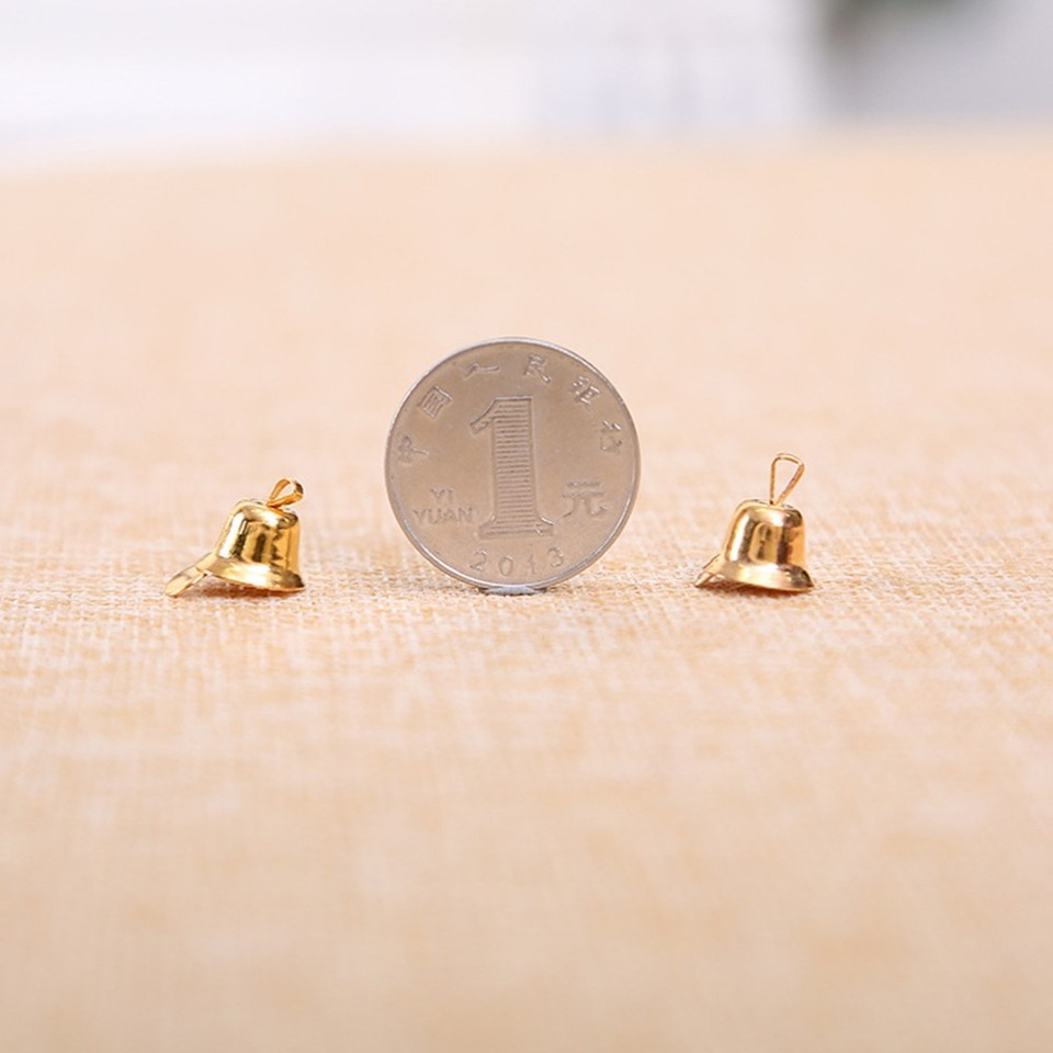 20 Pcs Christmas Tree Decorations Golden Bell Miniature Bells Crafts ...