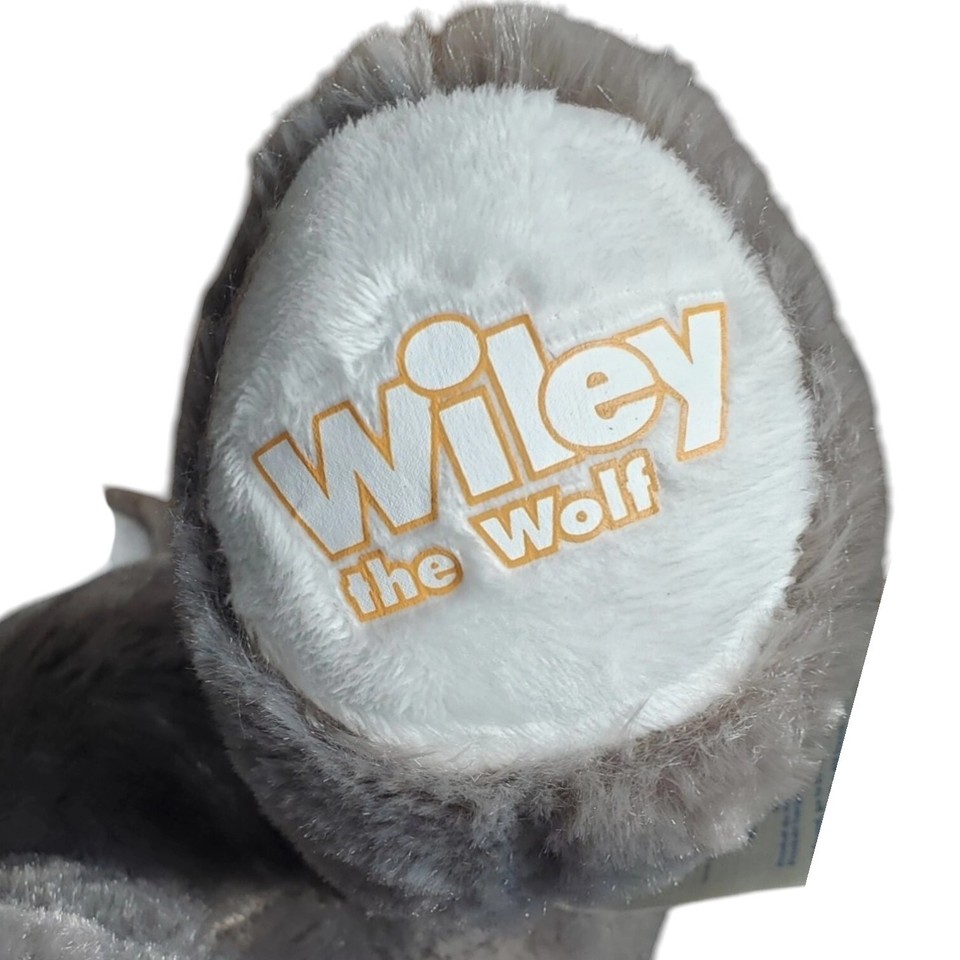 Build-A-Bear Wiley the Wolf Gray Plush 15" Green Eyes Stuffed Animal ...