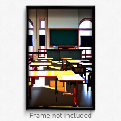 Pixel Art Poster - Classic Classroom (8 Bit Psychedelic Trippy Video ...