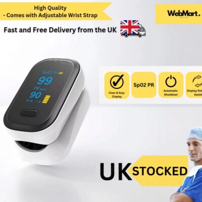 NEW Fingertip Oximeter Oxygen Blood, Pulse SpO2 Monitor Saturation ...